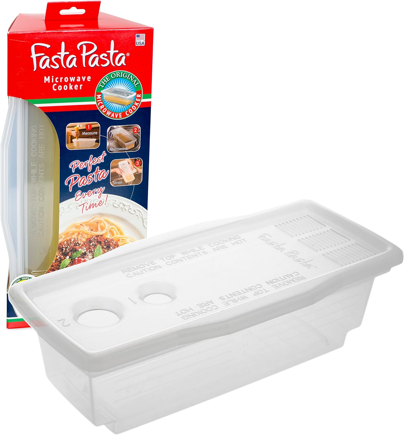 Fasta Pasta Microwave Pasta Cooker (Clear) – CucinaPro