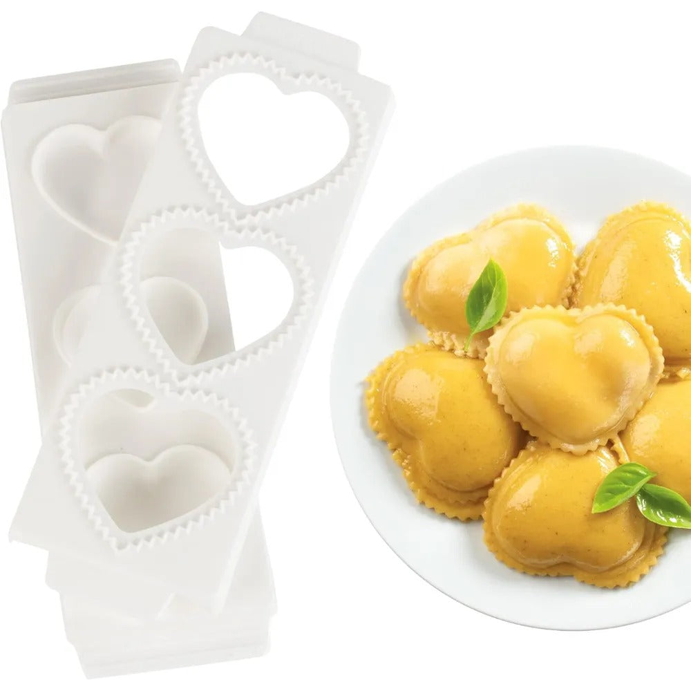 CucinaPro 3" Heart Shaped Ravioli Mold - Makes 3